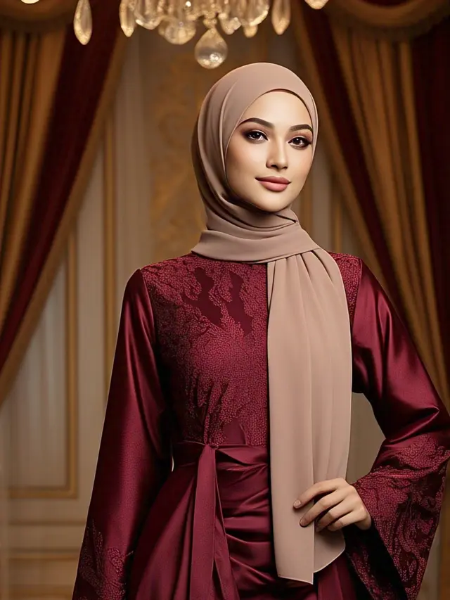 8 Model Gamis Brokat Modern untuk Hijaber, Bikin Kamu Tampil Anggun dan ...