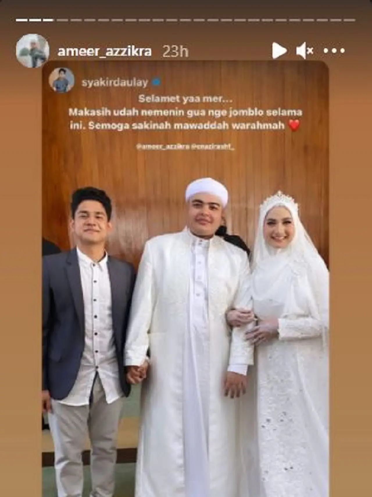 Ameer Azzikra Menikah, Syakir Daulay Jomlo Sendirian Lagi - ShowBiz Liputan6.com