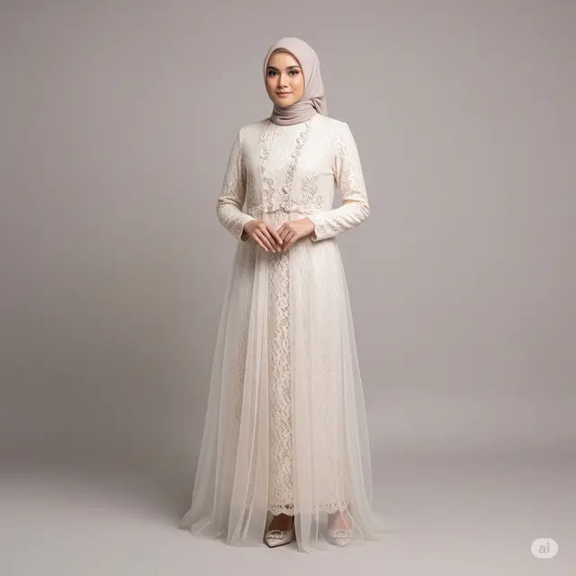 9 Tren Long Dress Brokat Muslim Terkini untuk Tampil Elegan di 2025 ...