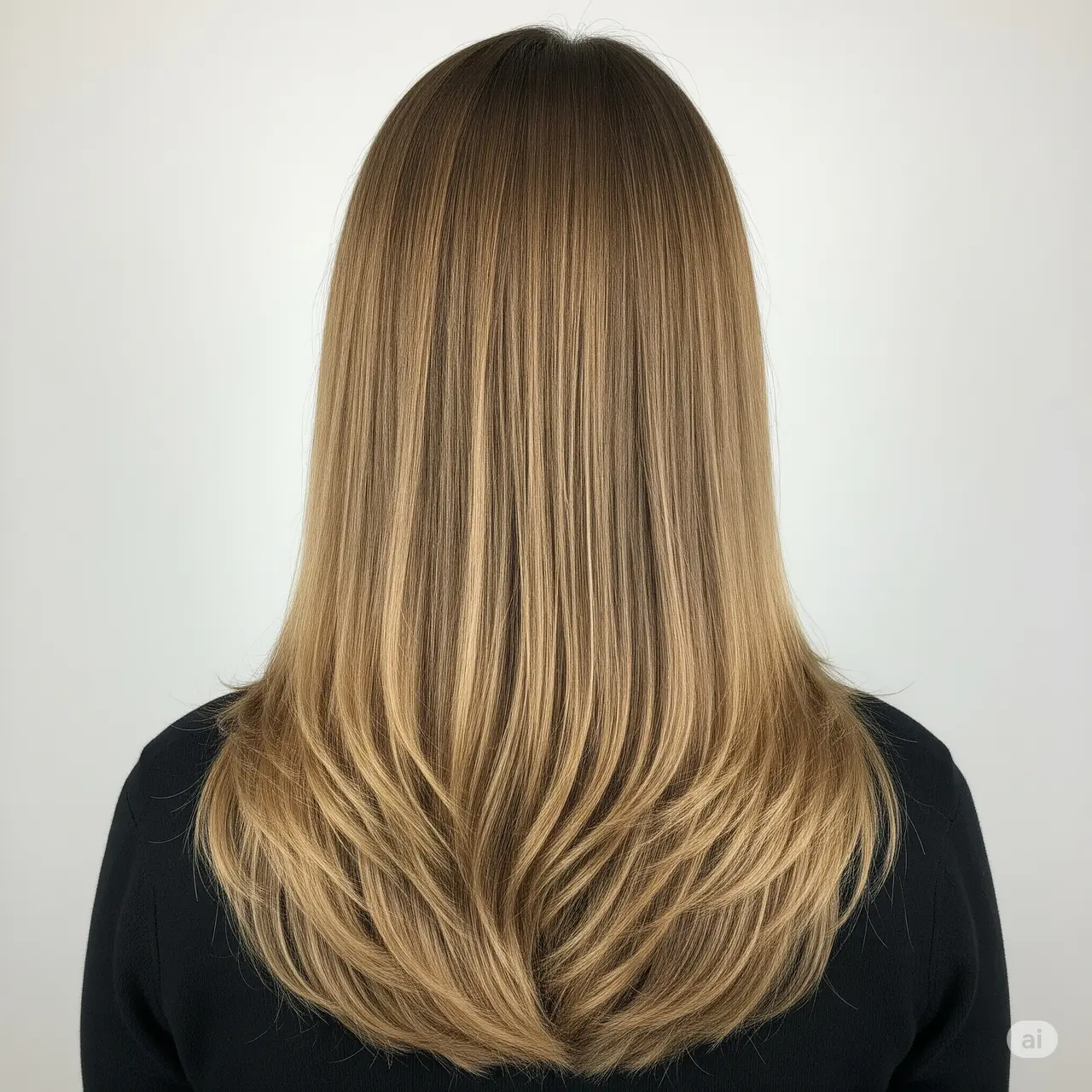 6 Model Rambut Layer Panjang Lurus Tampak Belakang yang Sedang Tren ...