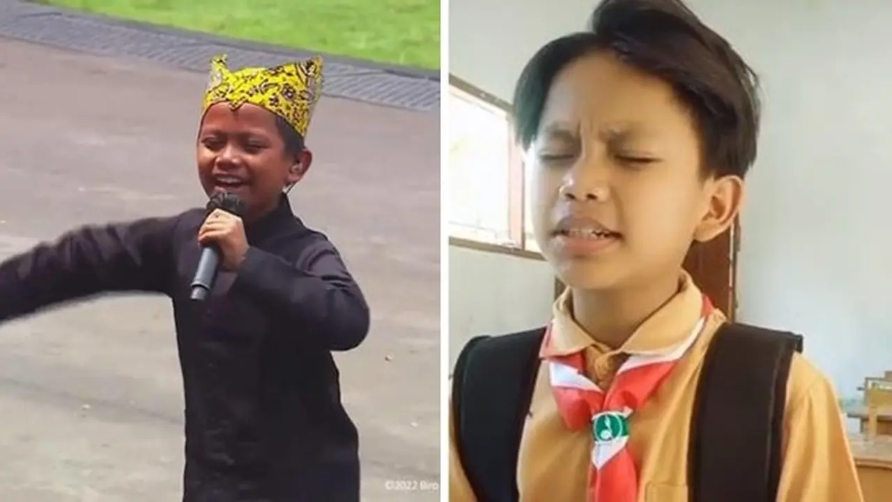 6 Potret Farel Prayoga Saat Pakai Seragam Sekolah, Siswa SD Kepundungan ...