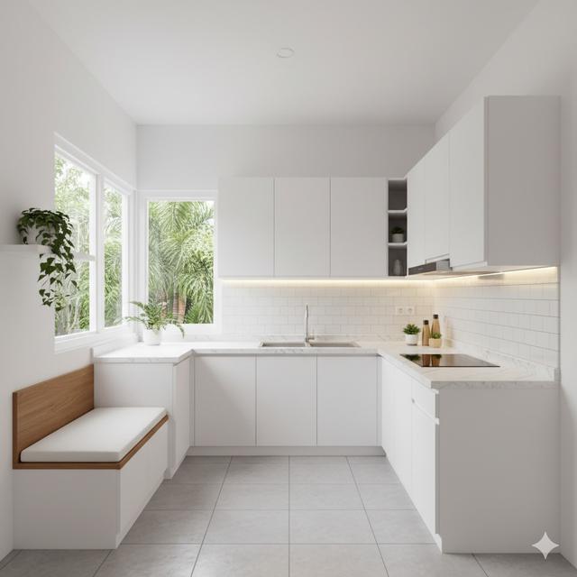 7 Model Dapur Minimalis Bentuk U, Fungsional dan Nyaman untuk Aktivitas ...