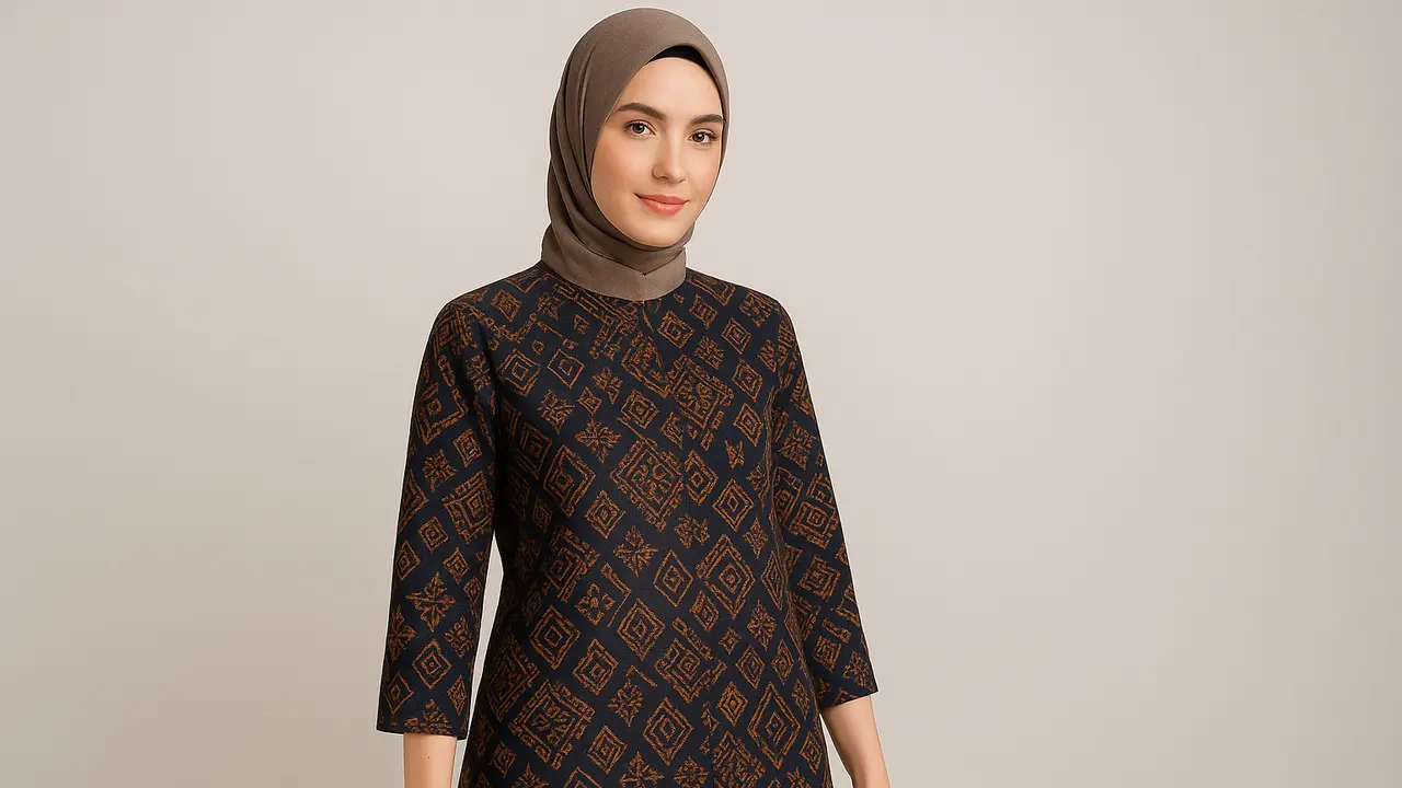 12 Model Atasan Batik Wanita Berhijab Buat Kerja Terbaru 2025, Stylish ...