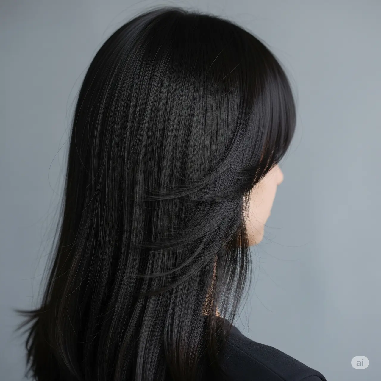 6 Model Rambut Layer Panjang Lurus Tampak Belakang yang Sedang Tren ...