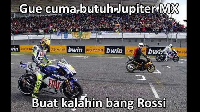 Meme Otomotif Pekan Ini: Lawan Rossi, Cukup Pakai Jupiter MX - Otomotif ...