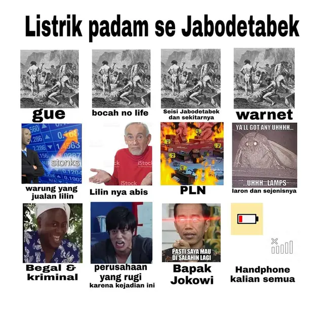 6 Meme Kocak Soal Mati Listrik Ini Bikin Ketawa - Hot Liputan6.com