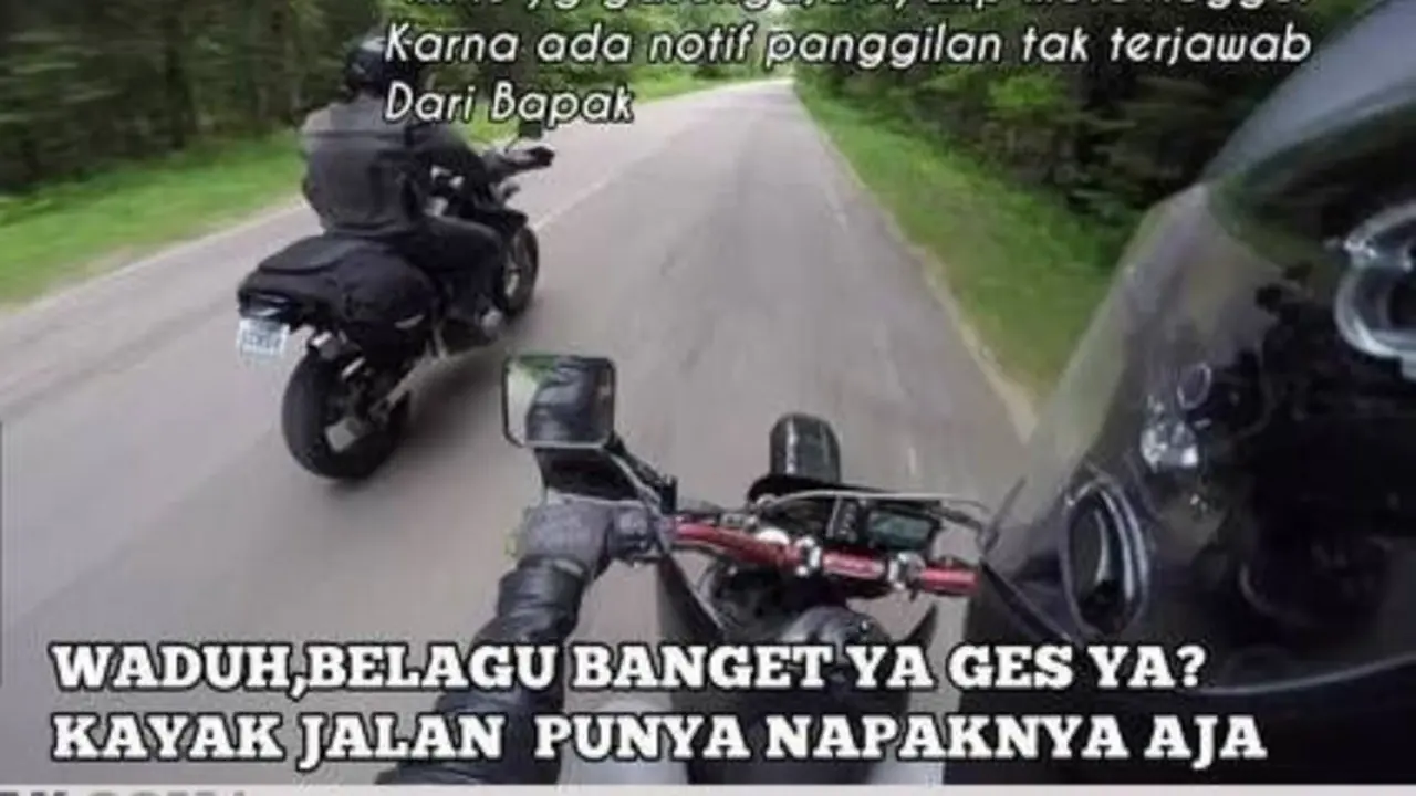 7 Meme Kocak Salip Motovlog, Bikin Pengendara Lain Menjauh - Hot ...