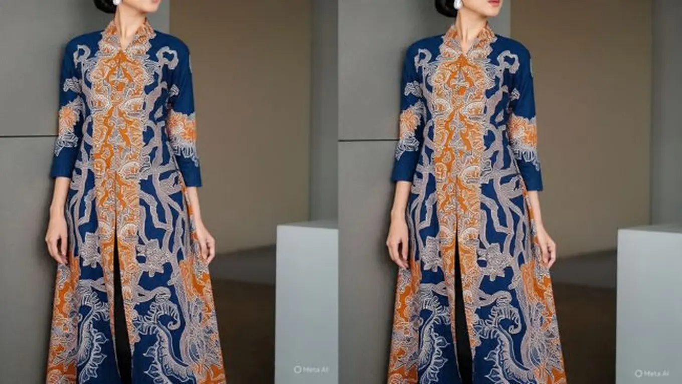 5 Rekomendasi Gamis Batik Kombinasi Lurik untuk Usia 50-an, Nyaman dan ...