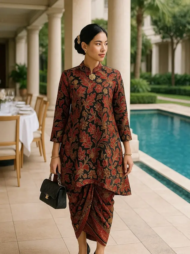 13 Inspirasi Model Tunik Batik Setelan Rok yang Simpel Tapi Mewah ...