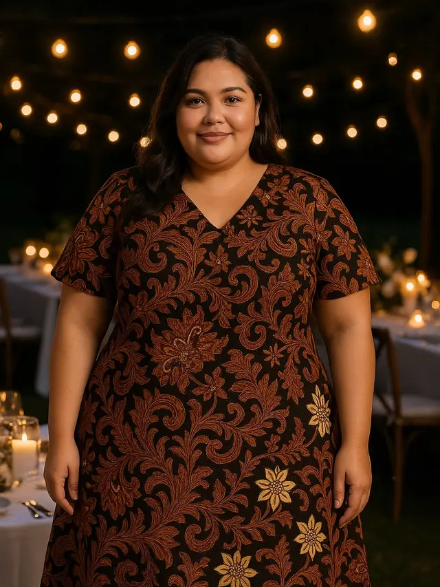 12 Model Batik Wanita Gemuk yang Modis 2025, Nyaman dan Percaya Diri ...