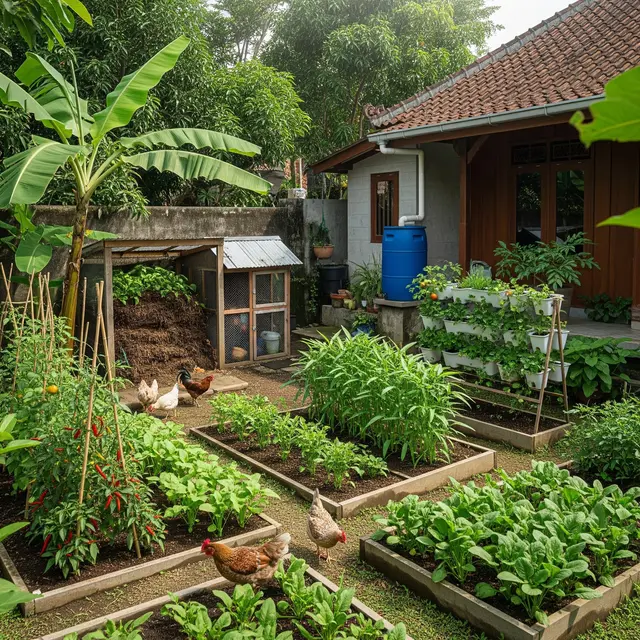 Siklus Pangan Mandiri dari Sayur, Ternak, dan Kompos di Halaman Rumah ...