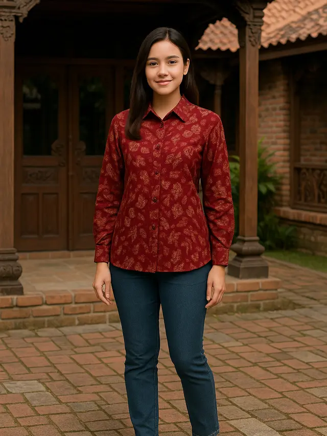 7 Model Batik Merah Maroon Wanita Terbaru yang Menarik dan Stylish