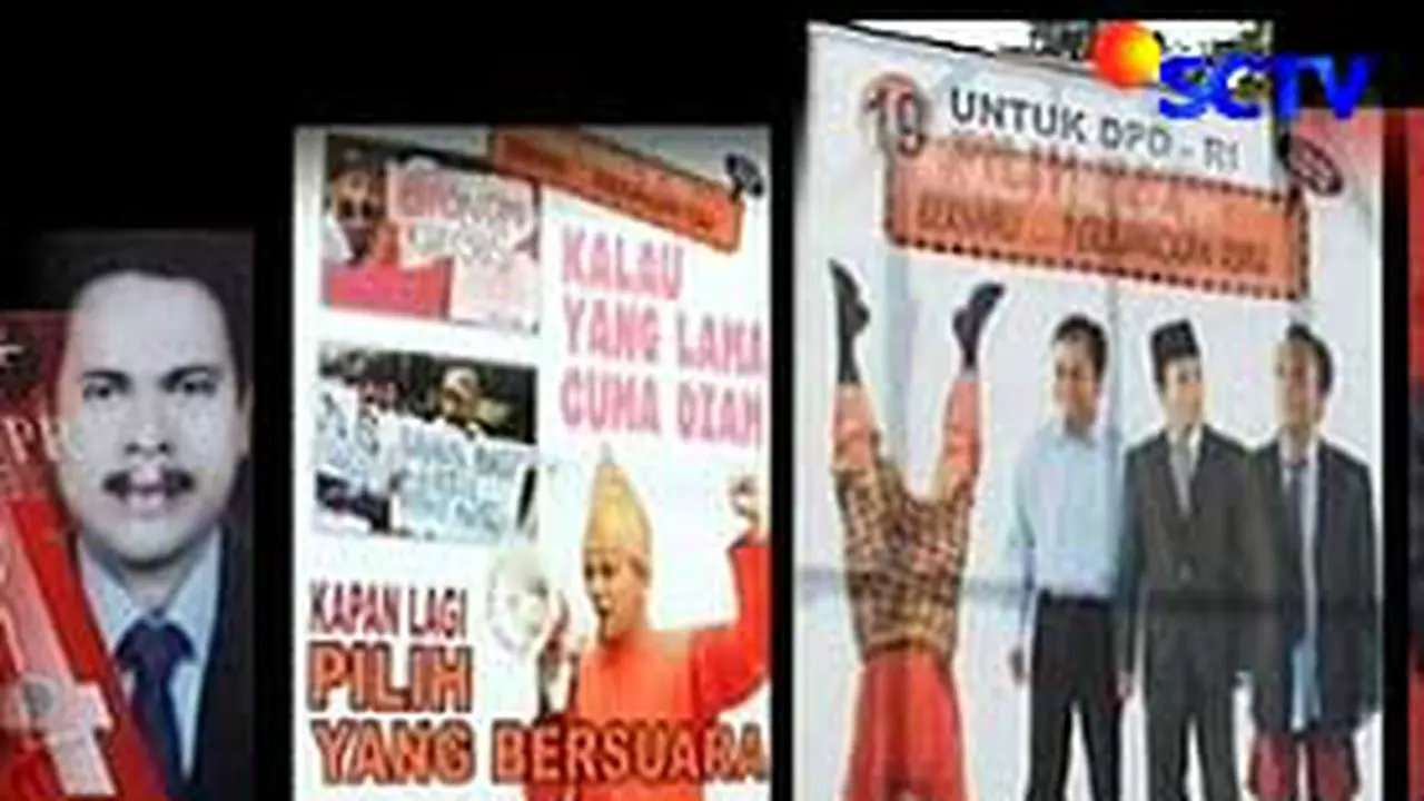 Caleg Berlomba Membuat Atribut Kampanye Unik - News Liputan6.com