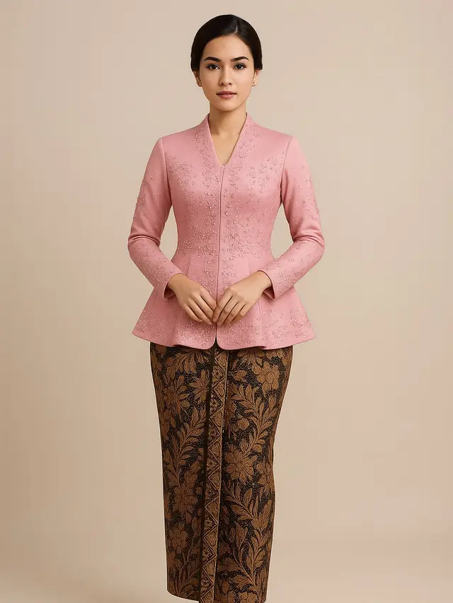 7 Model Kebaya Pink Terbaru 2025, Gaya Adik Maxime saat Siraman Luna ...