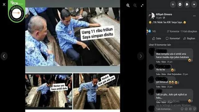Cek Fakta: Tidak Benar dalam Foto Ini Jokowi Simpan Uang Rp 11 Ribu Triliun di Gorong-gorong ...
