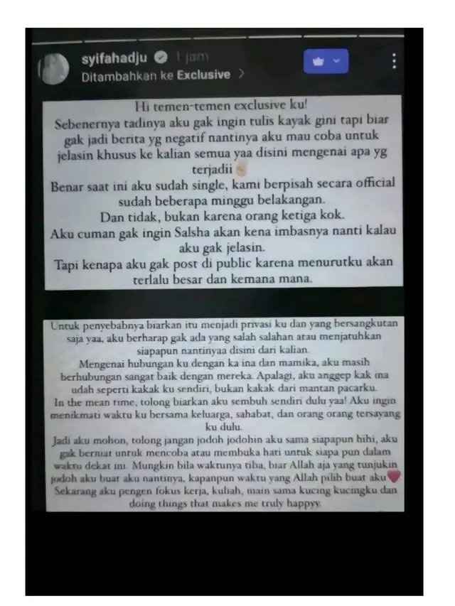 8 Momen Kenangan Syifa Hadju dan Rizky Nazar, Akui Telah Putus - Hot Liputan6.com