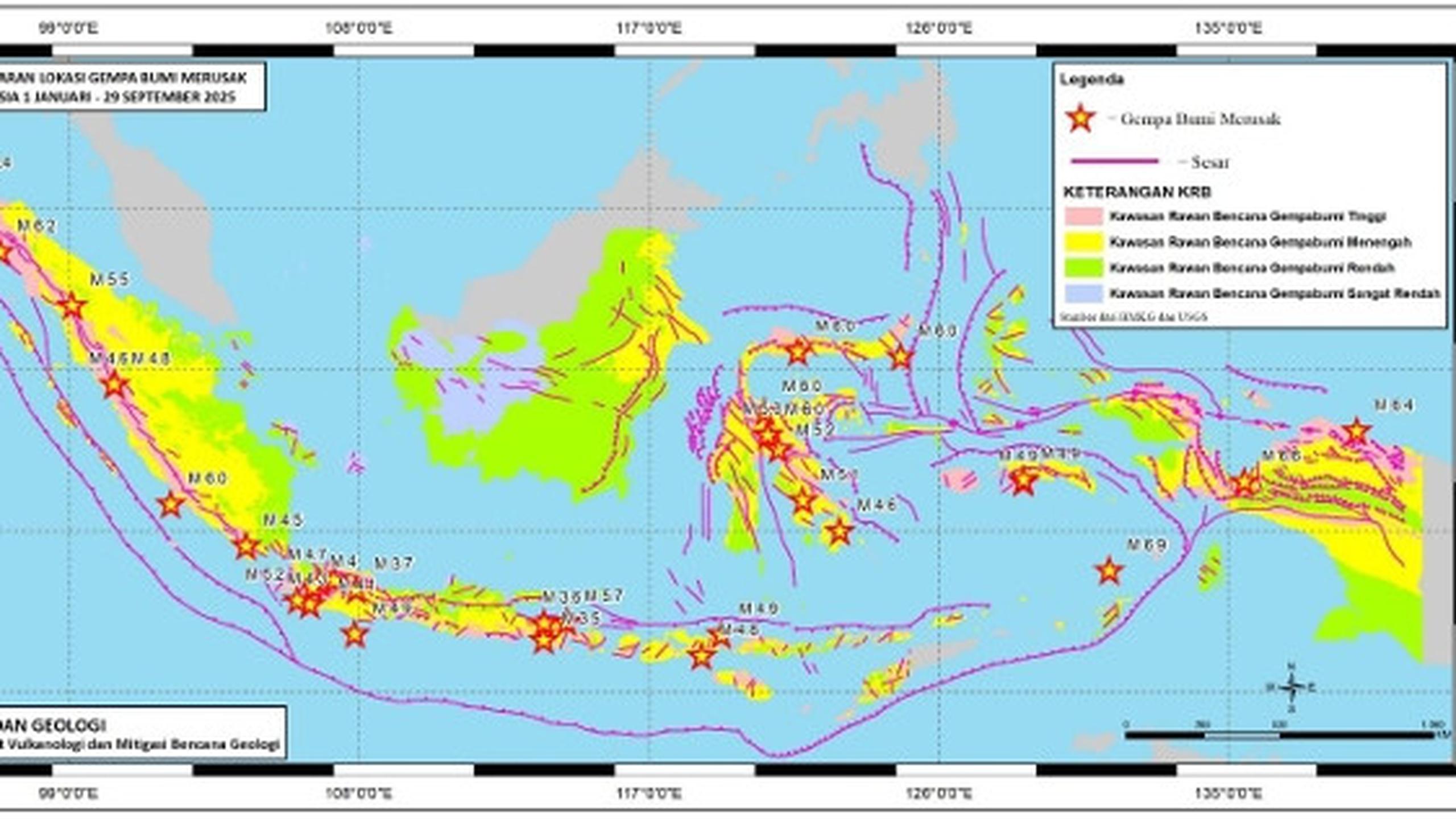 2025 Jadi Tahun Terbanyak Gempa Bumi Merusak dalam 25 Tahun Terakhir