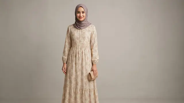 7 Model Gamis Simple untuk Kondangan, Tetap Elegan Tanpa Berlebihan ...