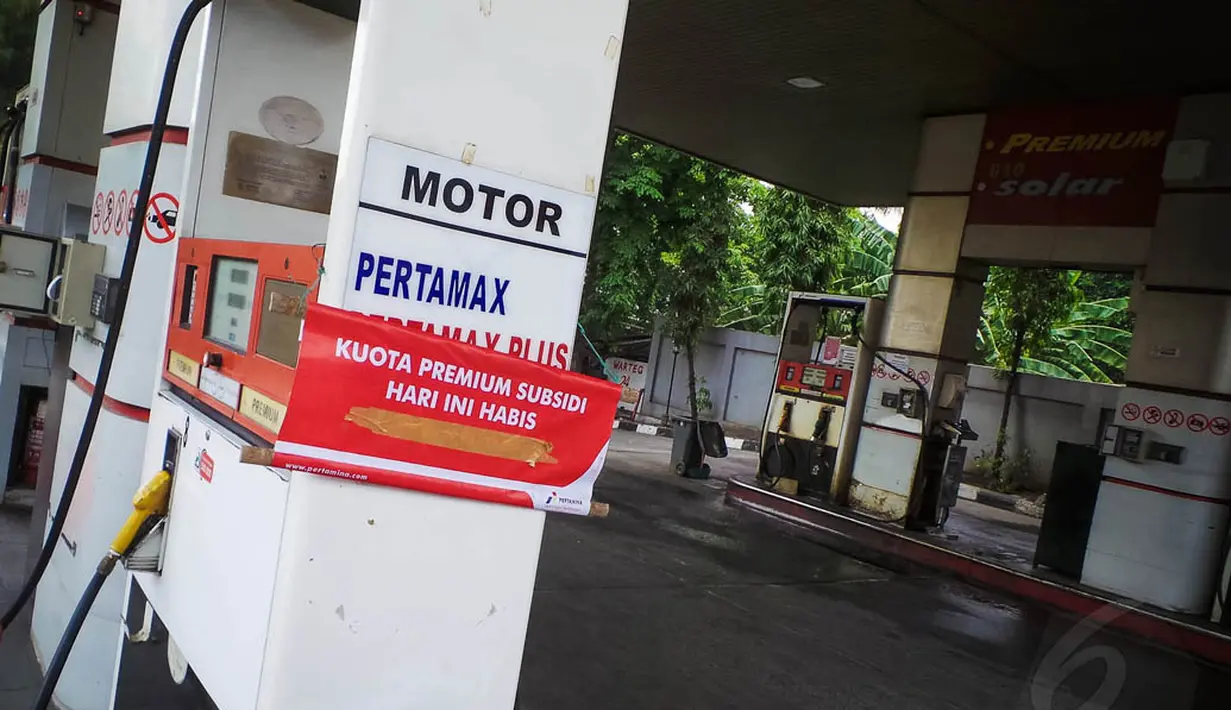 BBM Bersubsidi Habis, SPBU Ini Tak Beraktivitas - Foto Liputan6.com