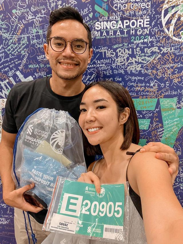 10 Potret Gisella Anastasia Lari Half Marathon di Singapura, Modal ...