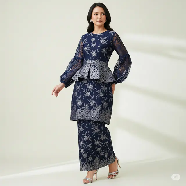8 Inspirasi Batik Brokat Modern Lengan Panjang, Elegan untuk Berbagai ...