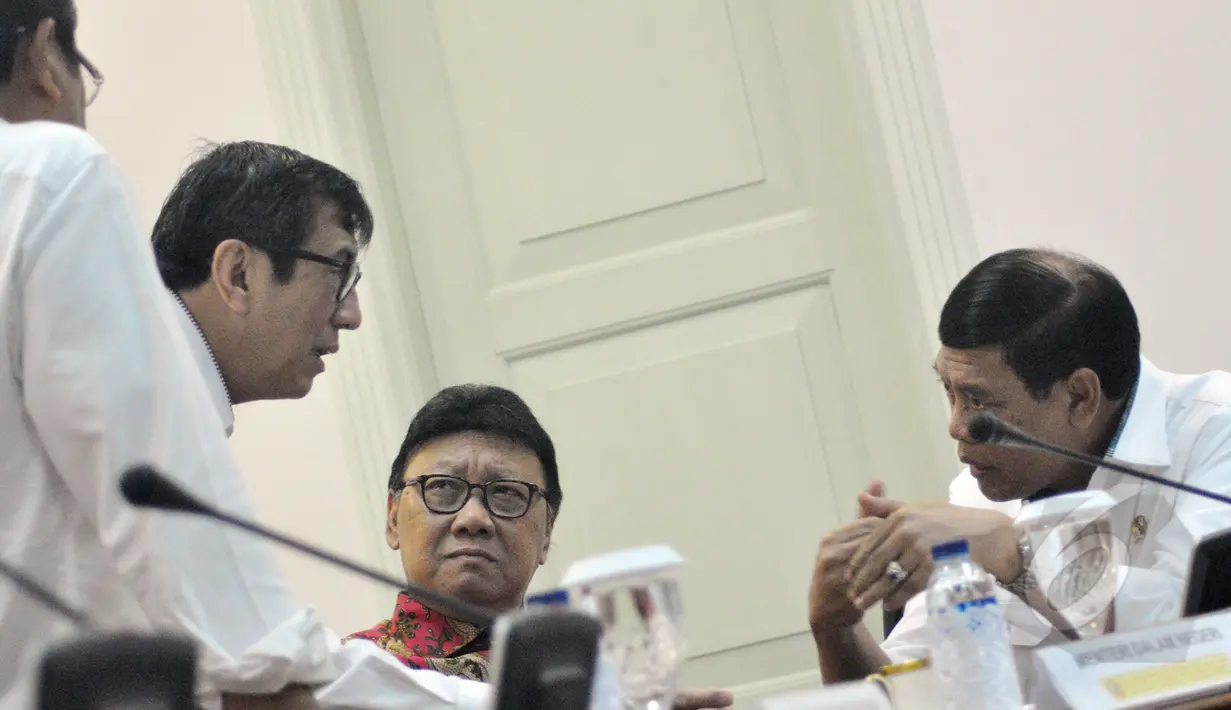 Suasana Rapat Terbatas Tanpa Jokowi - Foto Liputan6.com