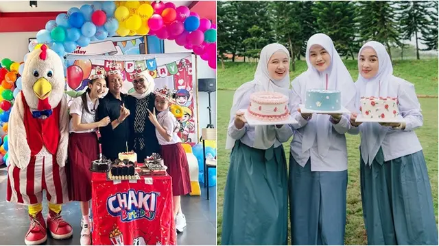 7 Seleb Ini Pilih Tema Sekolah untuk Acara Ultah, Ayu Ting Ting Pakai Baju SD - Hot Liputan6.com