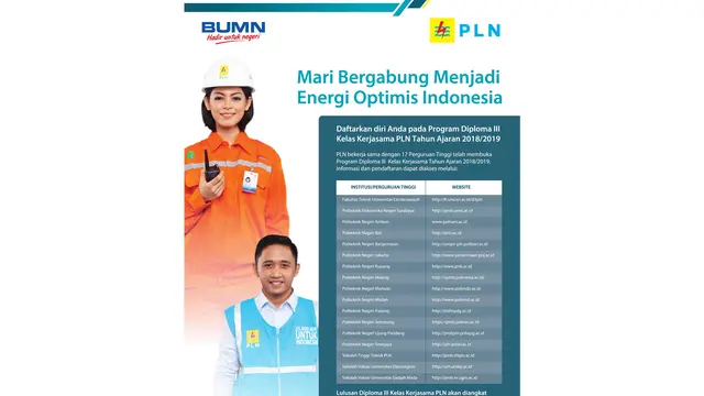 Kuliah di 17 Perguruan Tinggi Ini, Kamu Bisa Jadi Pegawai PLN - Bisnis ...