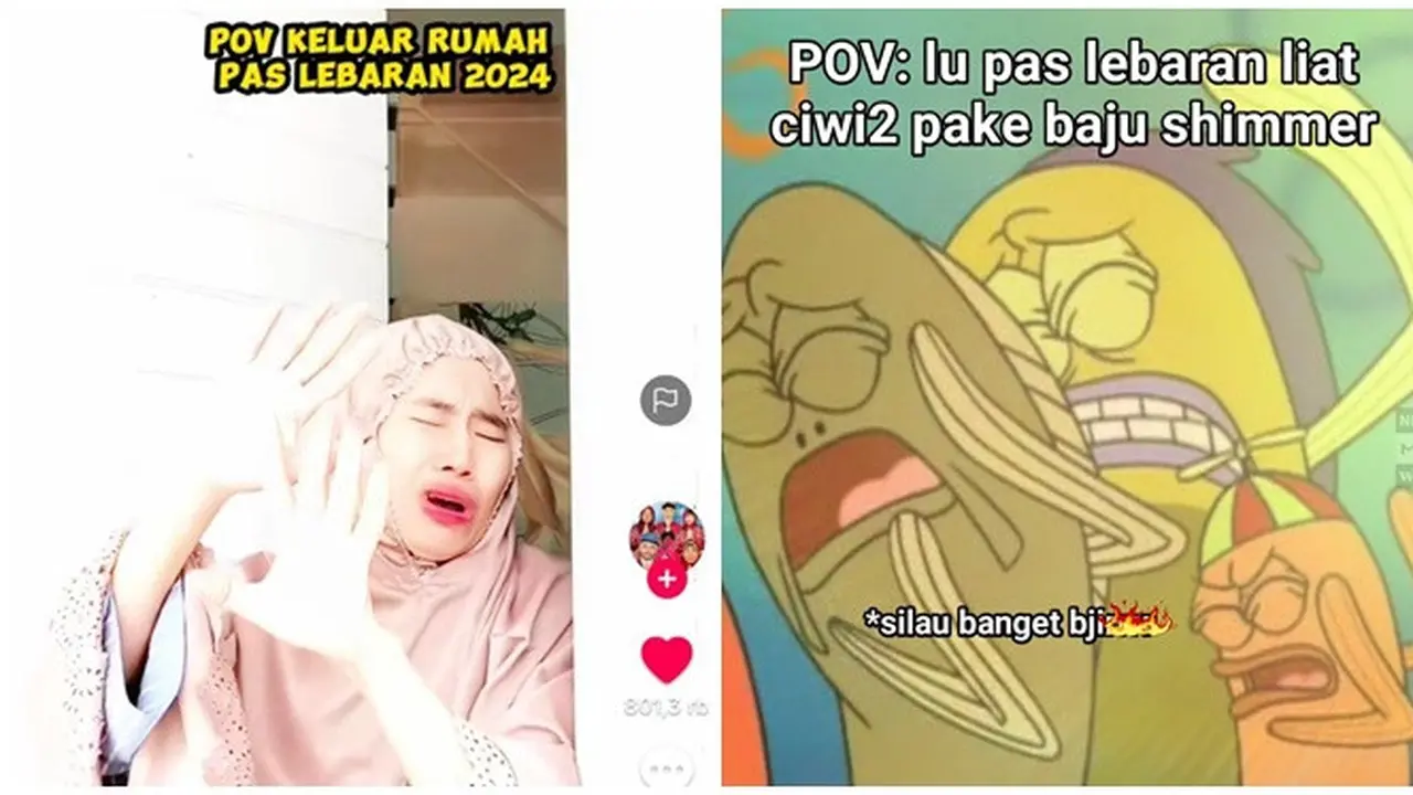 6 Meme Pakai Busana Bahan Shimmer ketika Lebaran Ini Kocak, Jadi Trend ...