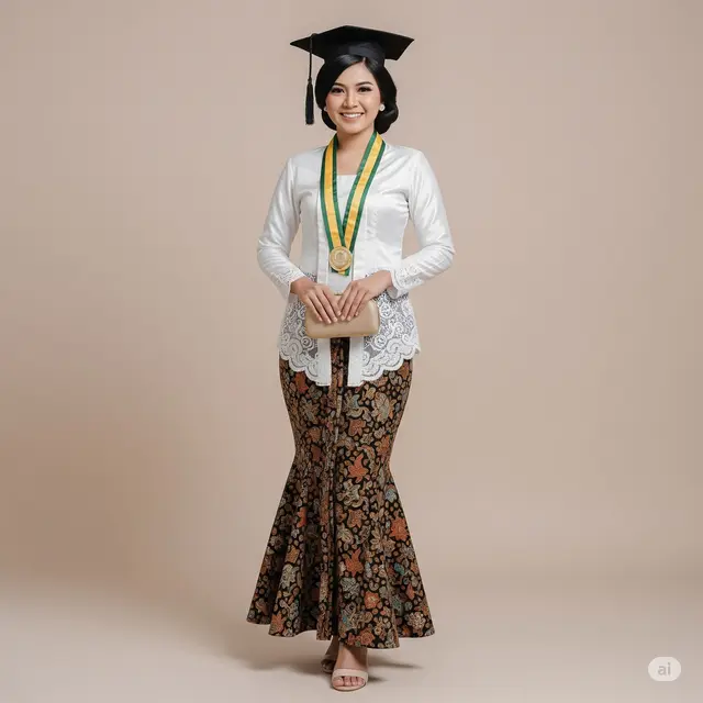 7 Inspirasi Model Kebaya Wisuda Rok Duyung, Tampil Elegan di Momen ...