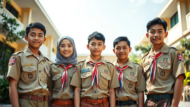 Cara Pasang Atribut Pramuka untuk Semua Golongan - Feeds Liputan6.com