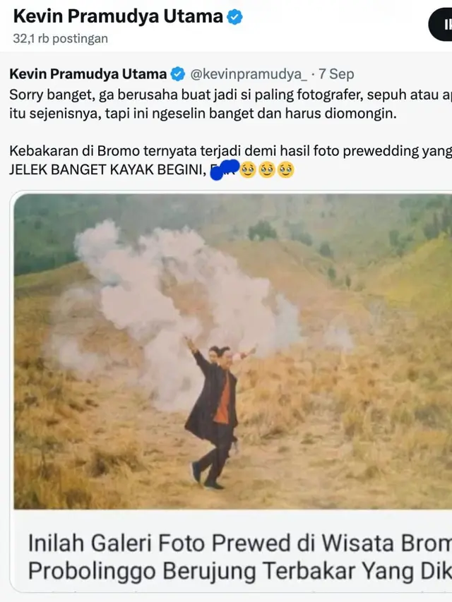 Viral Fotografer Kevin Pramudya Nilai Hasil Foto Prewedding Pemicu ...