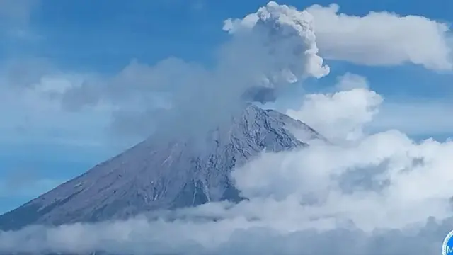 Gunung Semeru Alami Empat Kali Erupsi, Tinggi Letusan Capai 800 Meter - Regional Liputan6.com