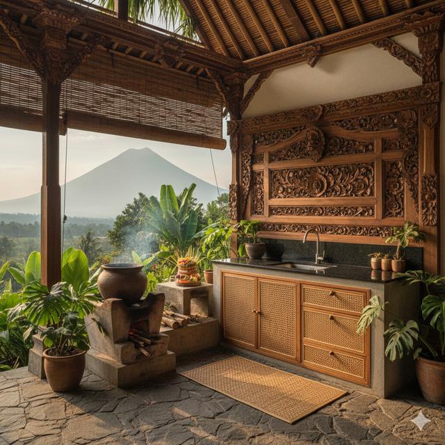 8 Model Dapur Bali yang Modern dan Etnik, Beri Sentuhan Tradisional ...