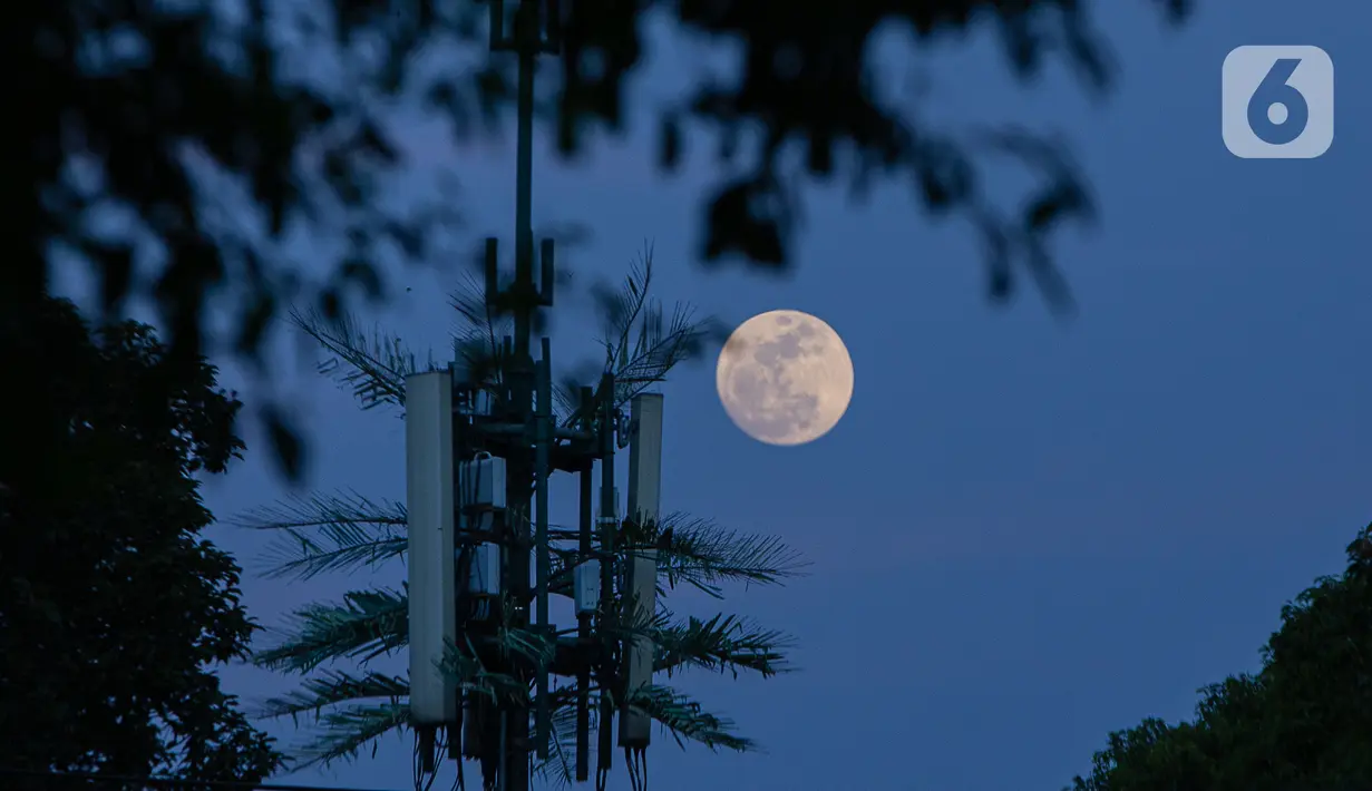 Melihat Fenomena Blue Moon di Langit Jakarta - Foto Liputan6.com