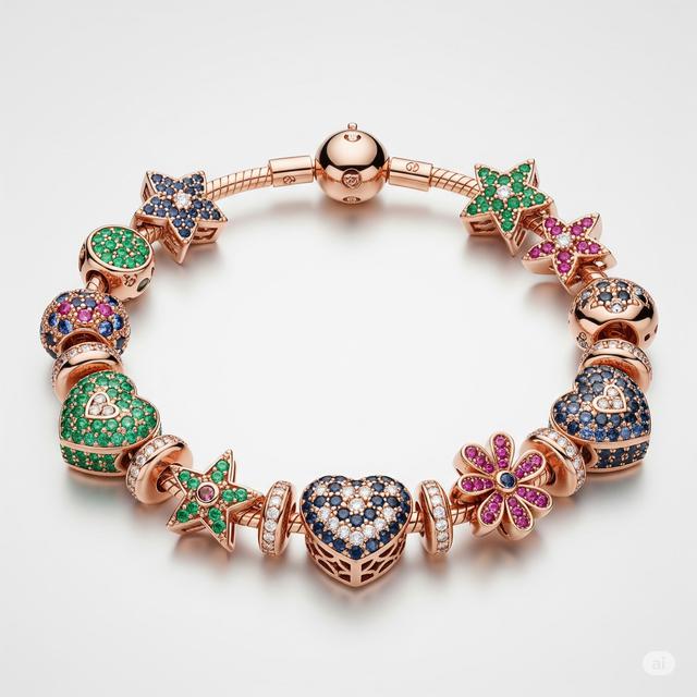 6 Model Gelang Pandora Emas Terbaru 2025 dengan Berbagai Tema Charm