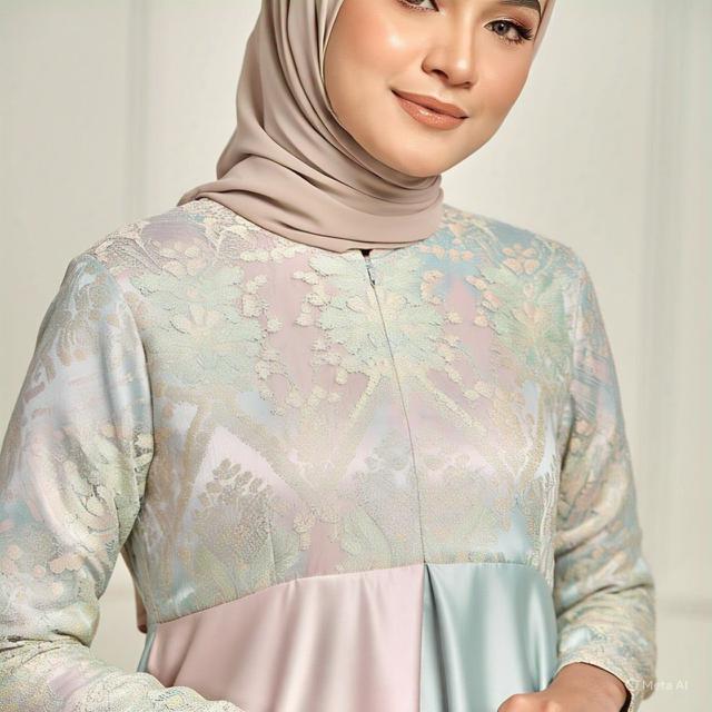 13 Model Gamis Brokat Simple Elegan 2025, Bikin Tampil Cantik