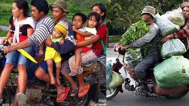 Jangan Ditiru, Berikut Kumpulan Potret Mengendarai Sepeda Motor dengan ...