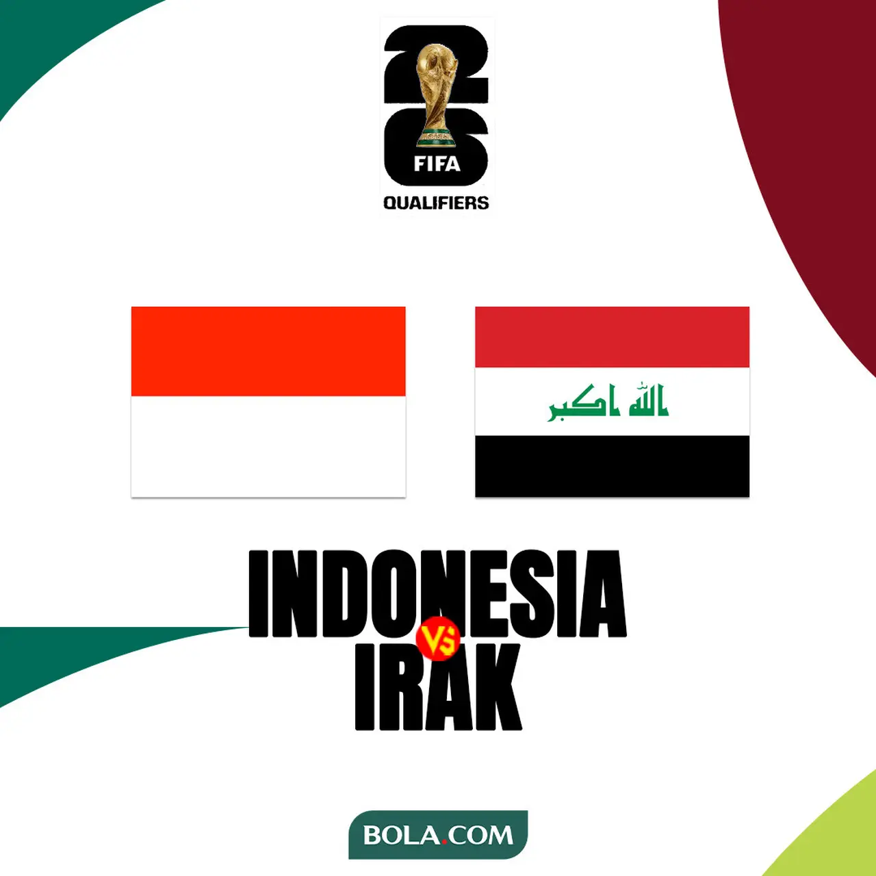 Kick-off Timnas Indonesia Vs Irak di Kualifikasi Piala Dunia 2026, Kamis 6 Juni 2024 - Indonesia ...