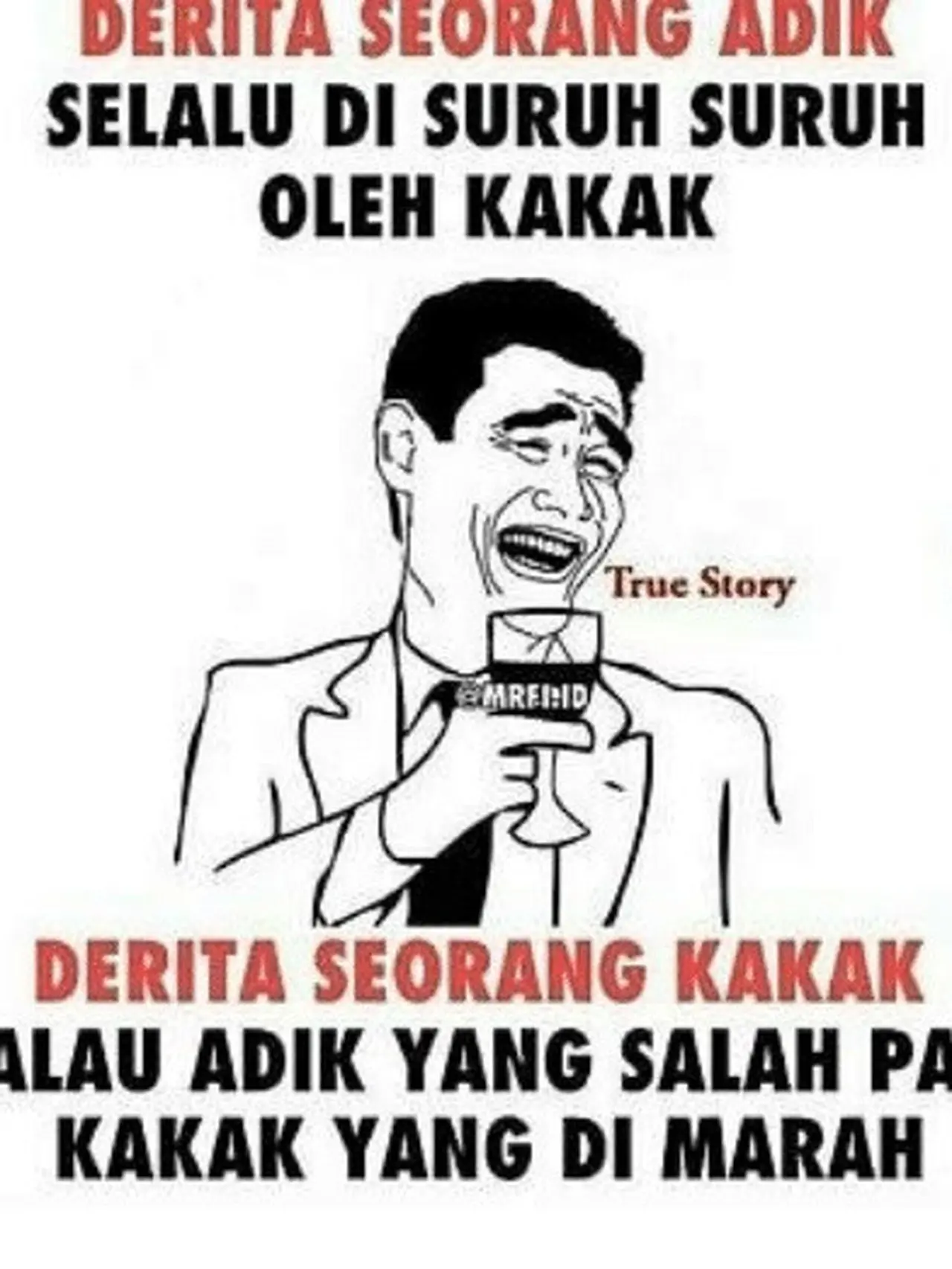 6 Meme Kocak Derita Punya Adik Ini Bikin Ketawa Geli - Hot Liputan6.com