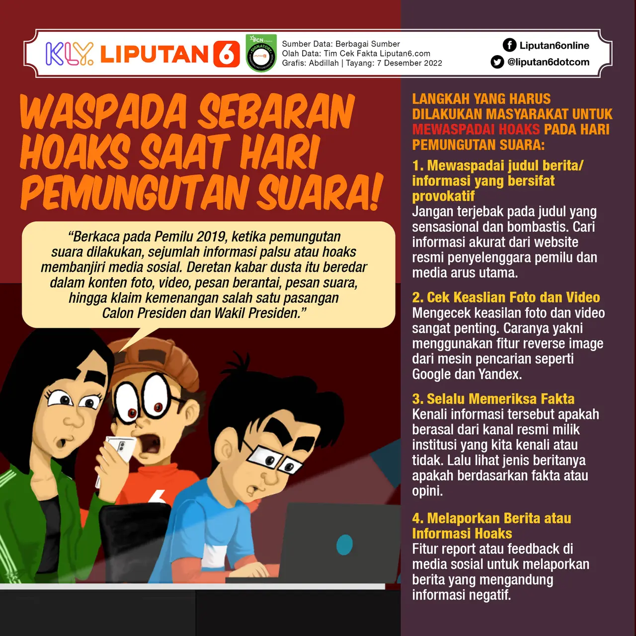 Infografis Cek Fakta: Waspada Hoaks pada Hari Pemungutan Suara Pemilu 2024 - Cek Fakta Liputan6.com
