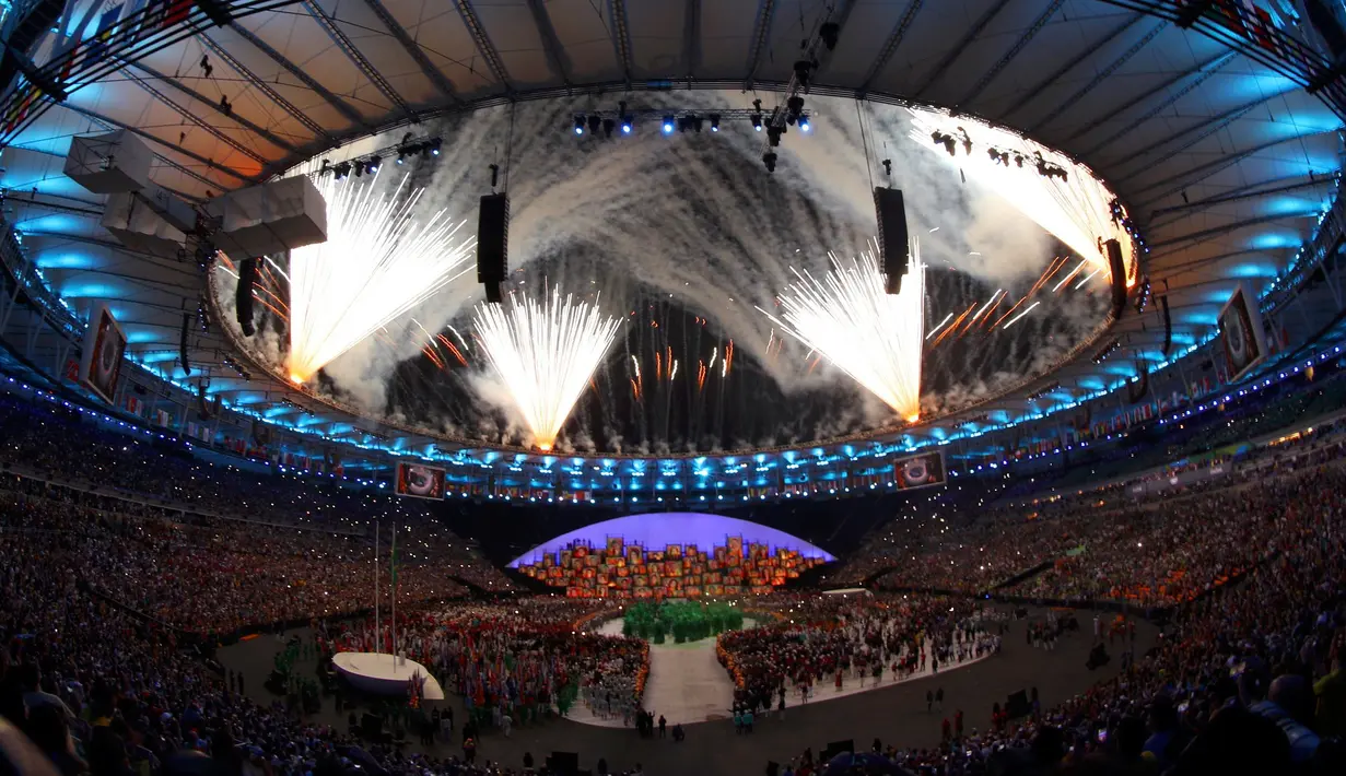 Semarak Pesta Upacara Pembukaan Olimpiade Rio 2016 - Foto Liputan6.com