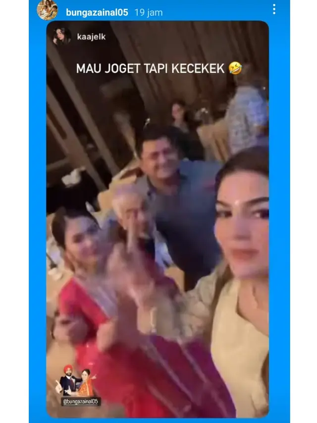 6 Potret Bunga Zainal Hadiri Sangeet Night Pakai Baju India, Mesra ...