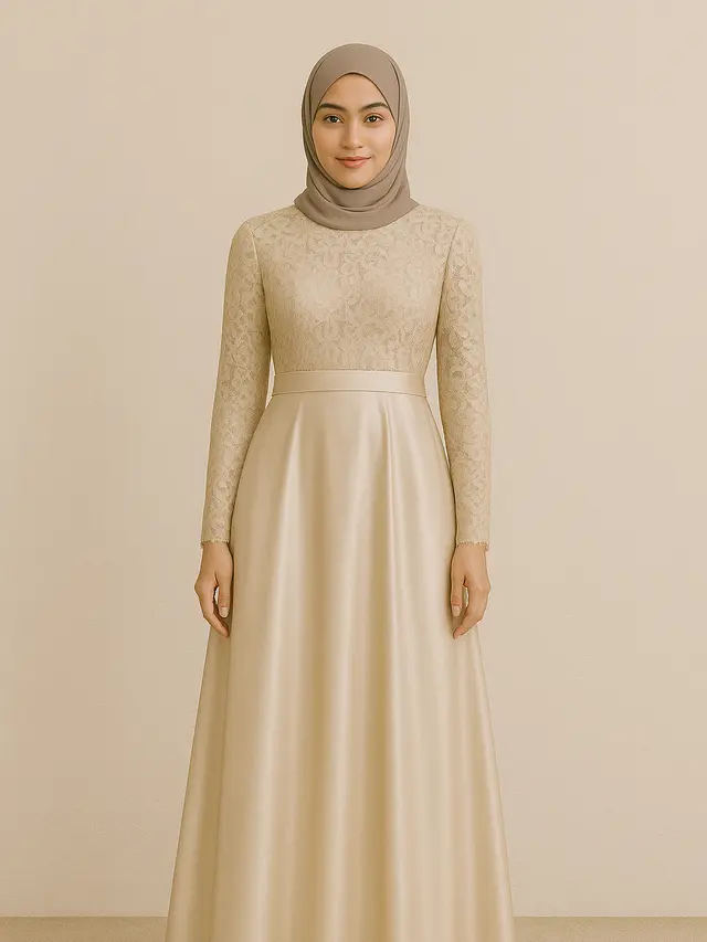 8 Model Gamis Brokat Simple Elegan yang Wajib Anda Miliki di 2025 - Hot ...