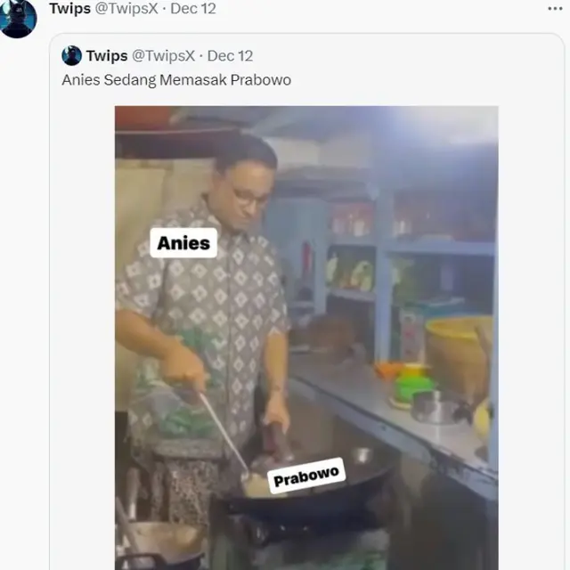 Viral Foto Anies Baswedan Masak Nasi Goreng Usai Debat Capres Pertama ...
