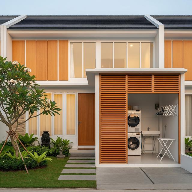 9 Desain Rumah Kecil dengan Area Cuci Jemur Tersembunyi, Solusi Hunian ...