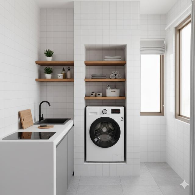 10 Model Dapur Rumah Tipe 36 Kombinasi dengan Ruang Laundry Mini ...