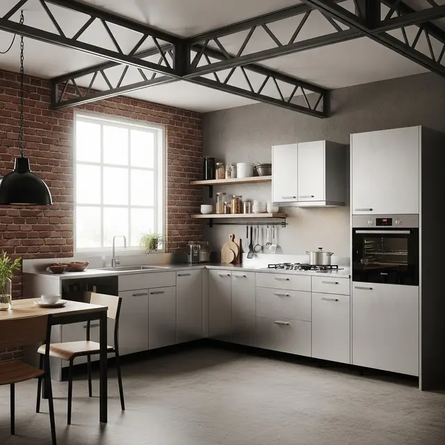 6 Desain Dapur Kombinasi Baja Ringan dan Aluminium yang Tahan Karat