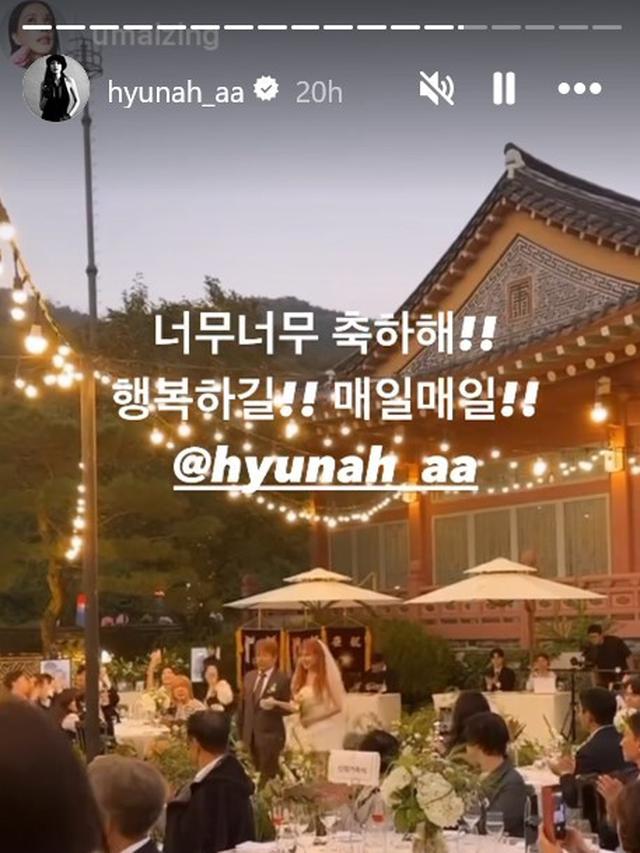 6 Potret Pernikahan HyunA dan Yong Jun Hyung, Senyumnya Merekah Saat ...