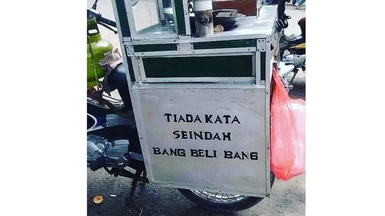 6 Gerobak Jualan Dihiasi Kata-Kata Promosi Ini Kreatif Sekaligus Kocak ...
